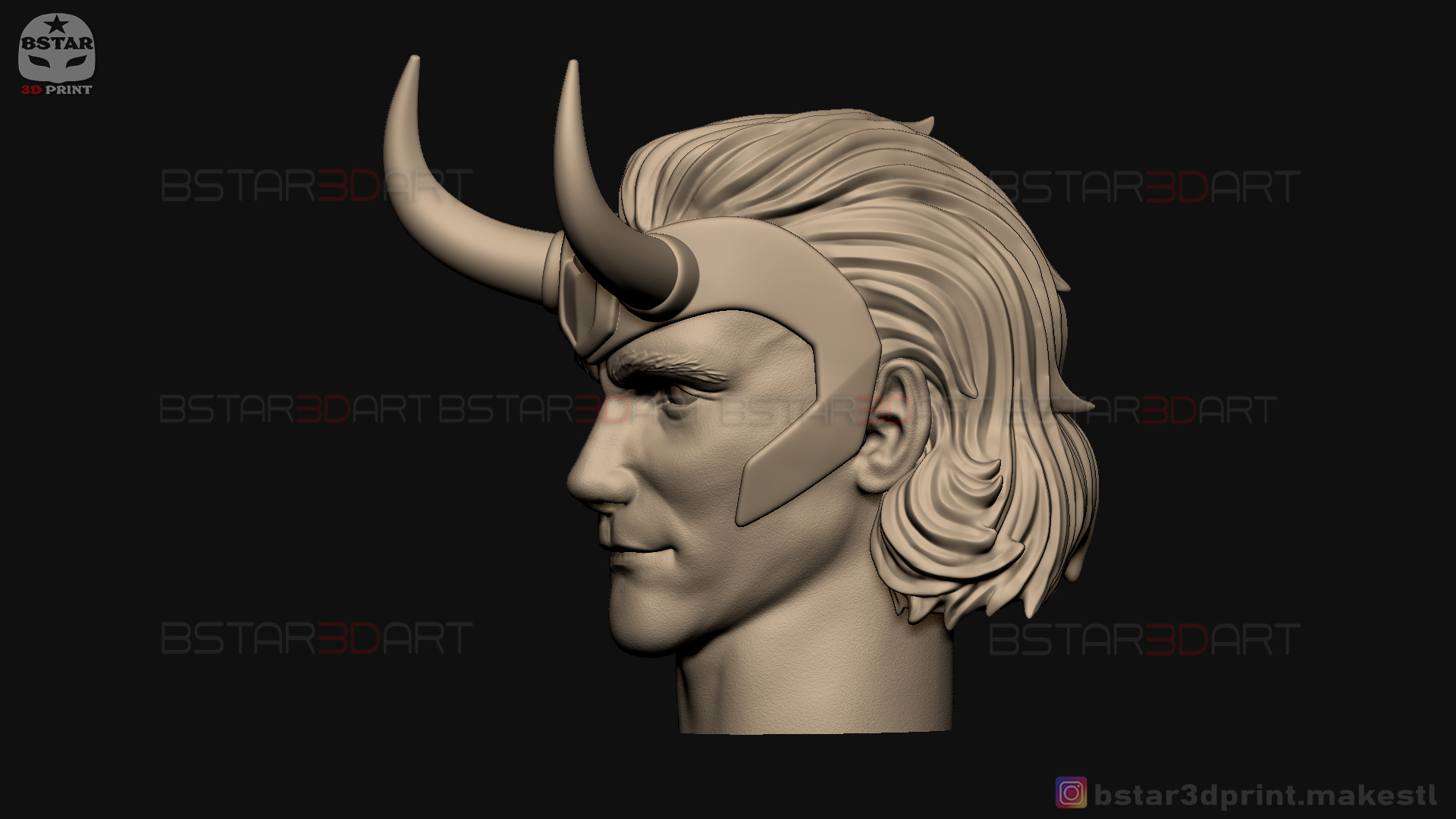 🎨 Loki Head - Tom Hiddleston - Loki TV series 2021 - High Quality 3D ...