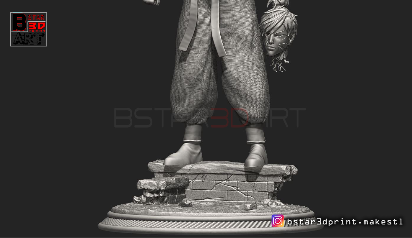 👊 Garou - One punch Man - Fan Art - Realistic Version・ STL File for ・Cults