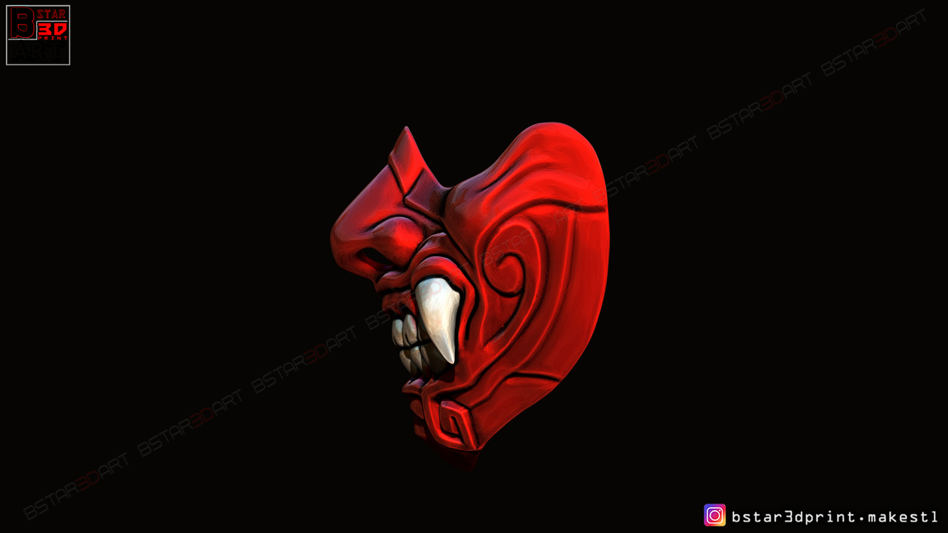 STL file Face Mask - Half Samurai Mask - Halloween Costume Cosplay 🗡️ ...