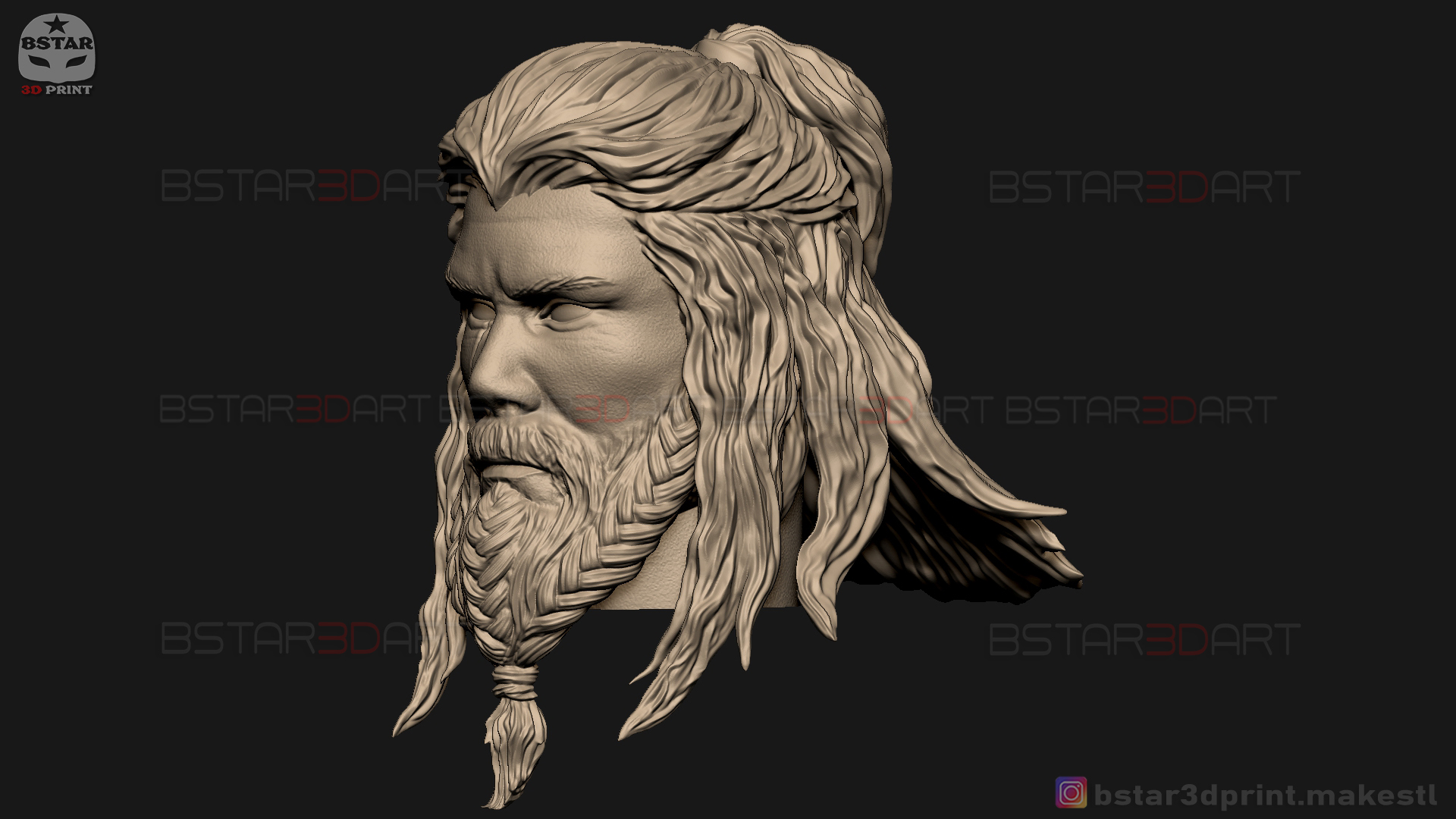 🦸 Thor Head - Chris Hemsworth - Avenger - Endgame 3D print model・ STL ...