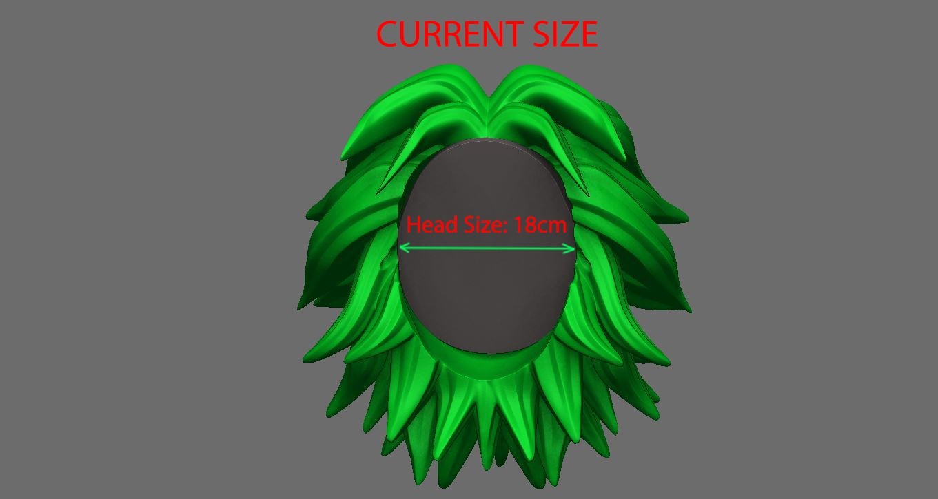 💇 Broly Hair - Dragon ball - For Cosplay・ STL File for ・Cults