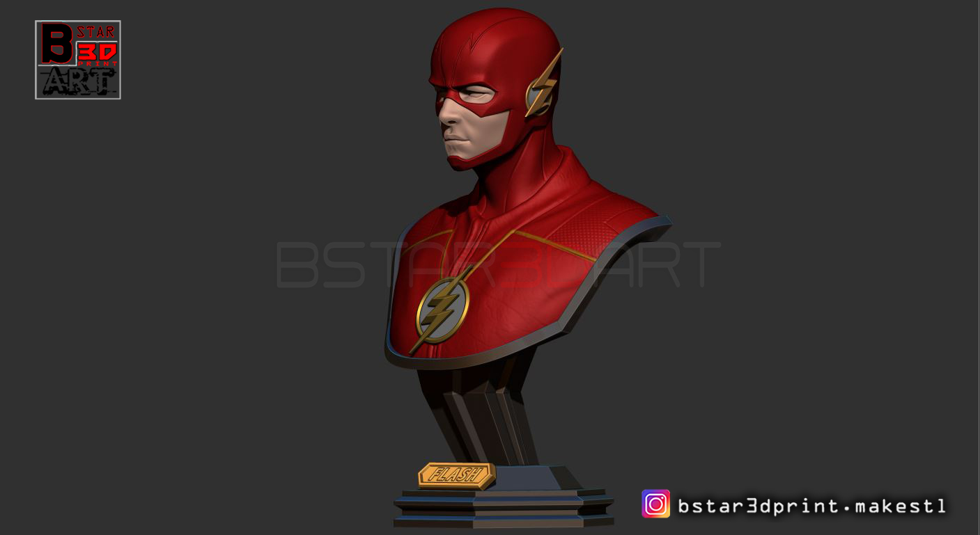 STL file The Flash Bust 👤 ・Design to download and 3D print・Cults