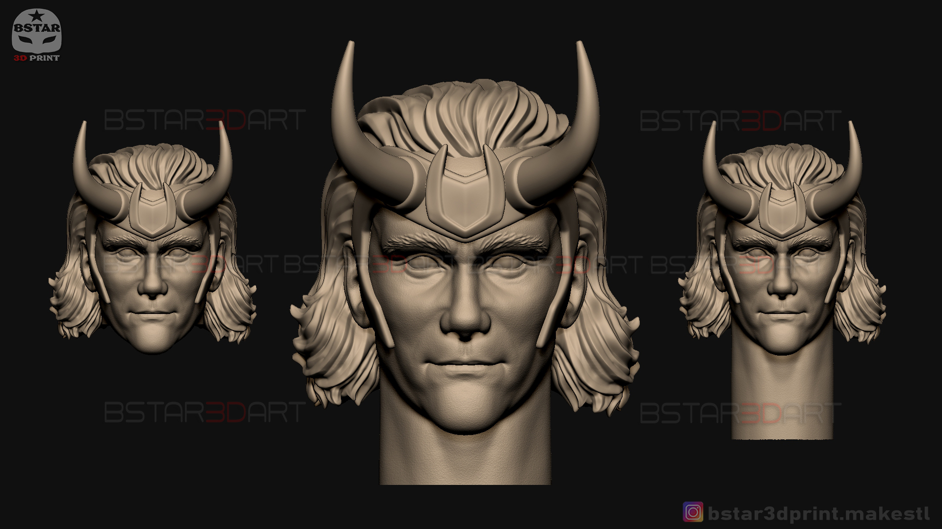 🎨 Loki Head - Tom Hiddleston - Loki TV series 2021 - High Quality 3D ...