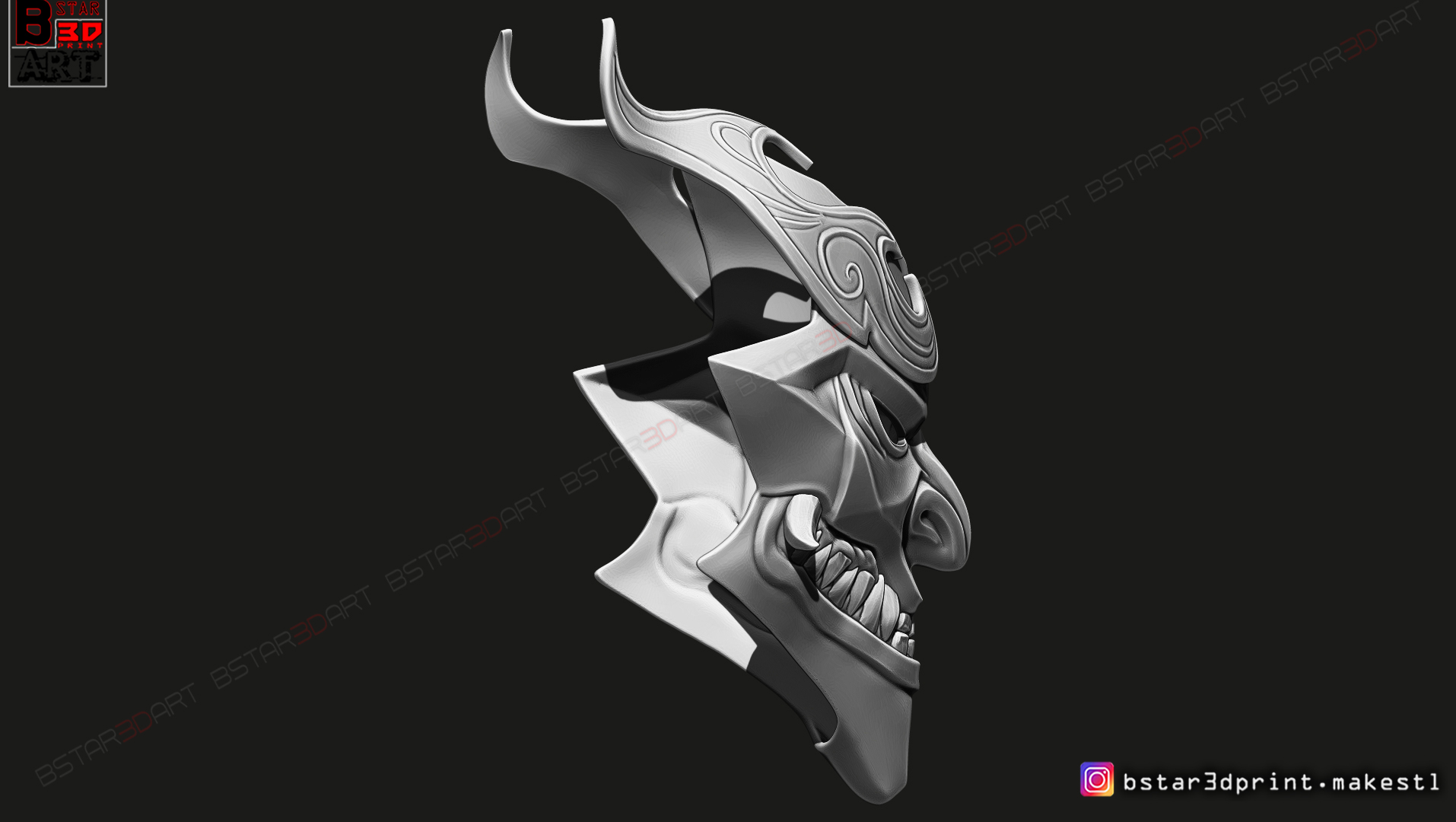 STL file Shan Hai Scrolls Jhin Mask - Jhin God - League Of Legends 3D ...