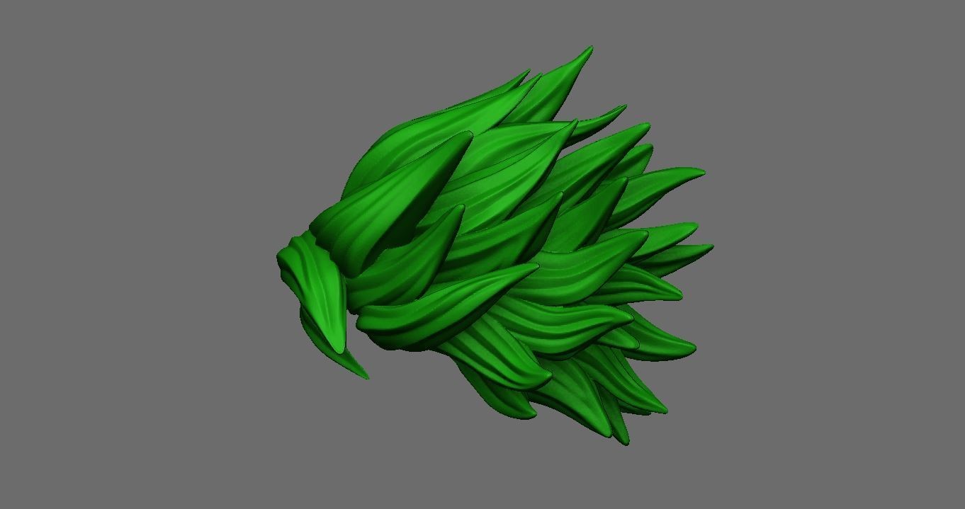 💇 Broly Hair - Dragon ball - For Cosplay・ STL File for ・Cults