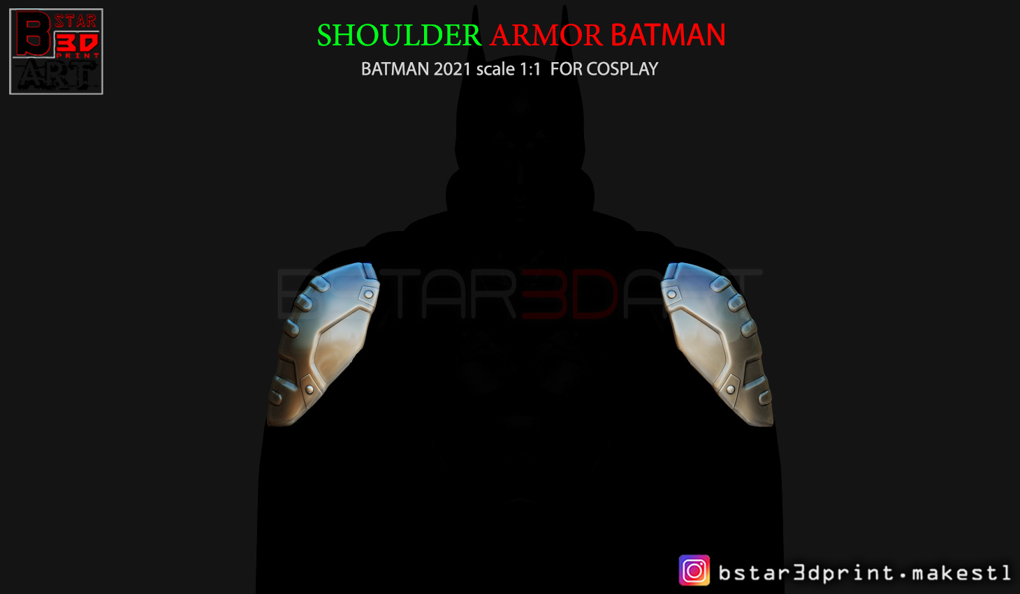 👾 Pauldron Armor -Batman Shoulder Armor 2021 - Robert pattinson・ STL ...