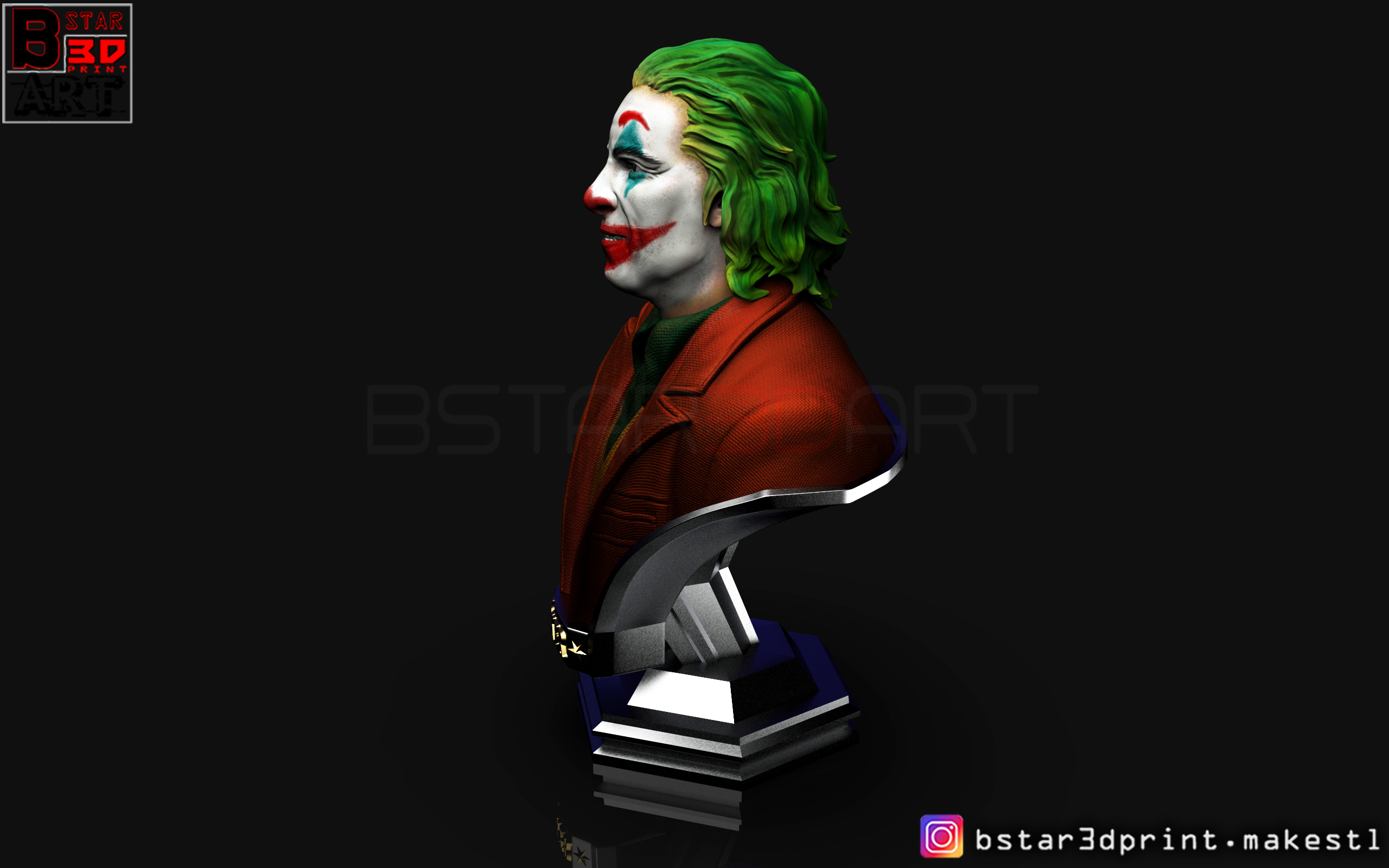 🃏 Buste du Joker - extrait du film Joker 2019・Fichier STL pour ・Cults