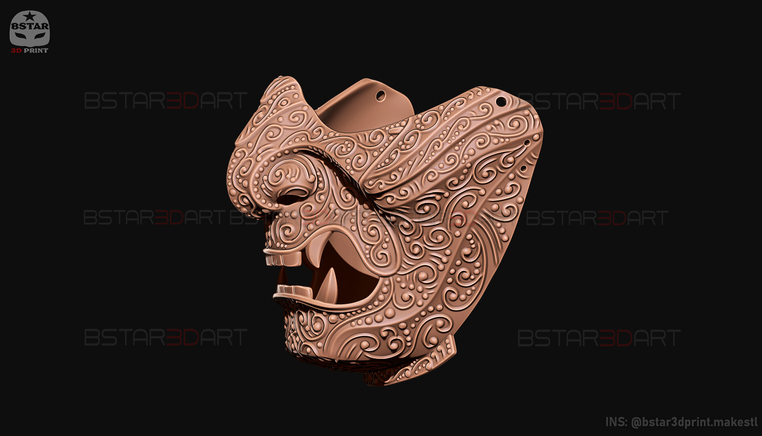 STL file Ghost Of Tsushima - Ghost Mask Carved - Samurai Cosplay Mask 👻 ...