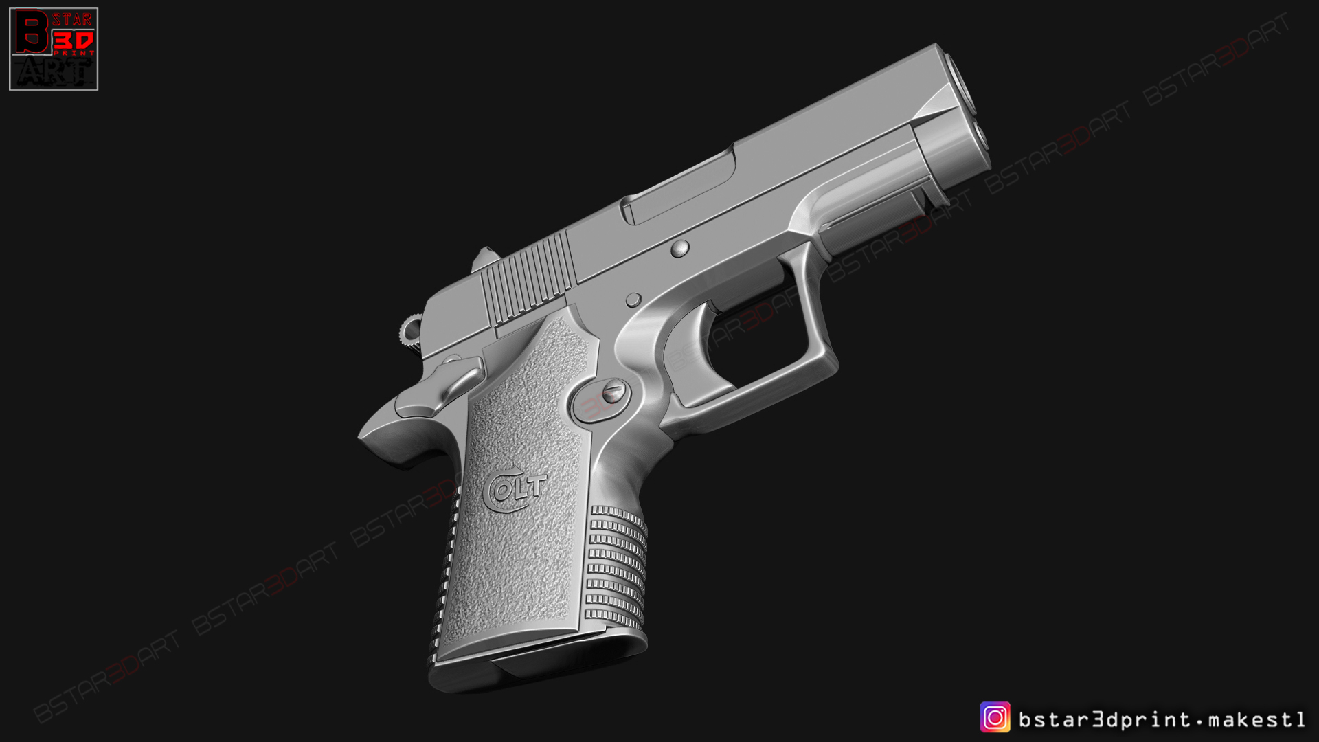 Archivo STL Pistola Colt 380 Auto - Impresión 3D 🎨 ・Modelo para ...