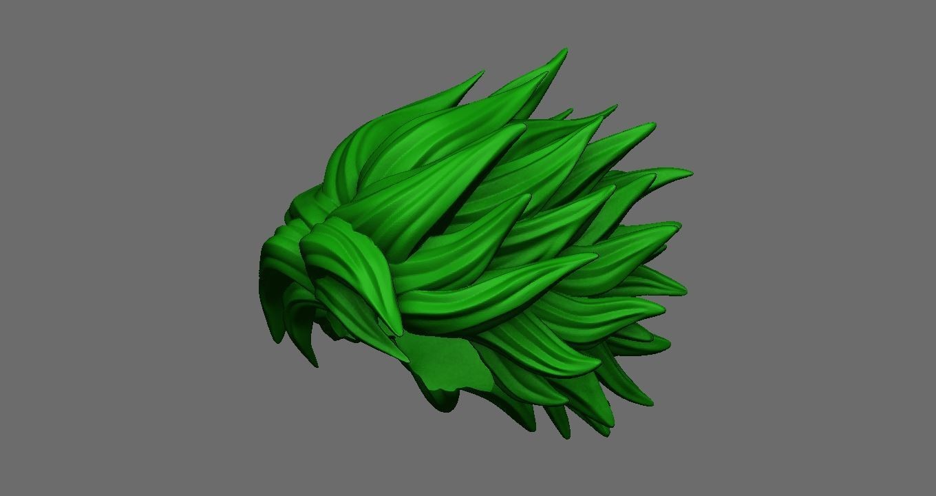 💇 Broly Hair - Dragon ball - For Cosplay・ STL File for ・Cults