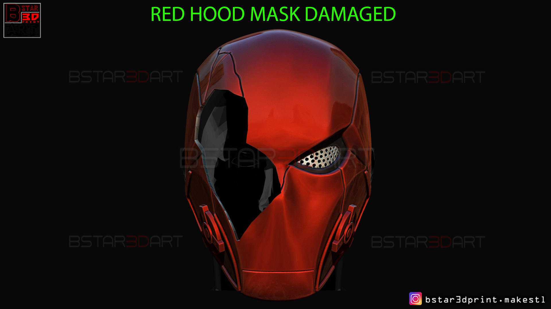 STL file Red Hood Mask - TITANS season 3 - DC comics Cosplay 3D print ...