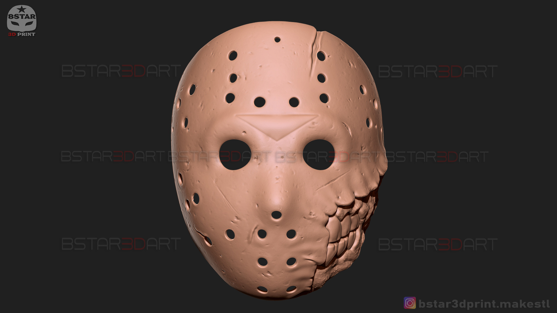 Archivo 3D Jason Voorhees Máscara - Viernes 13 Película 1988 - Horror ...