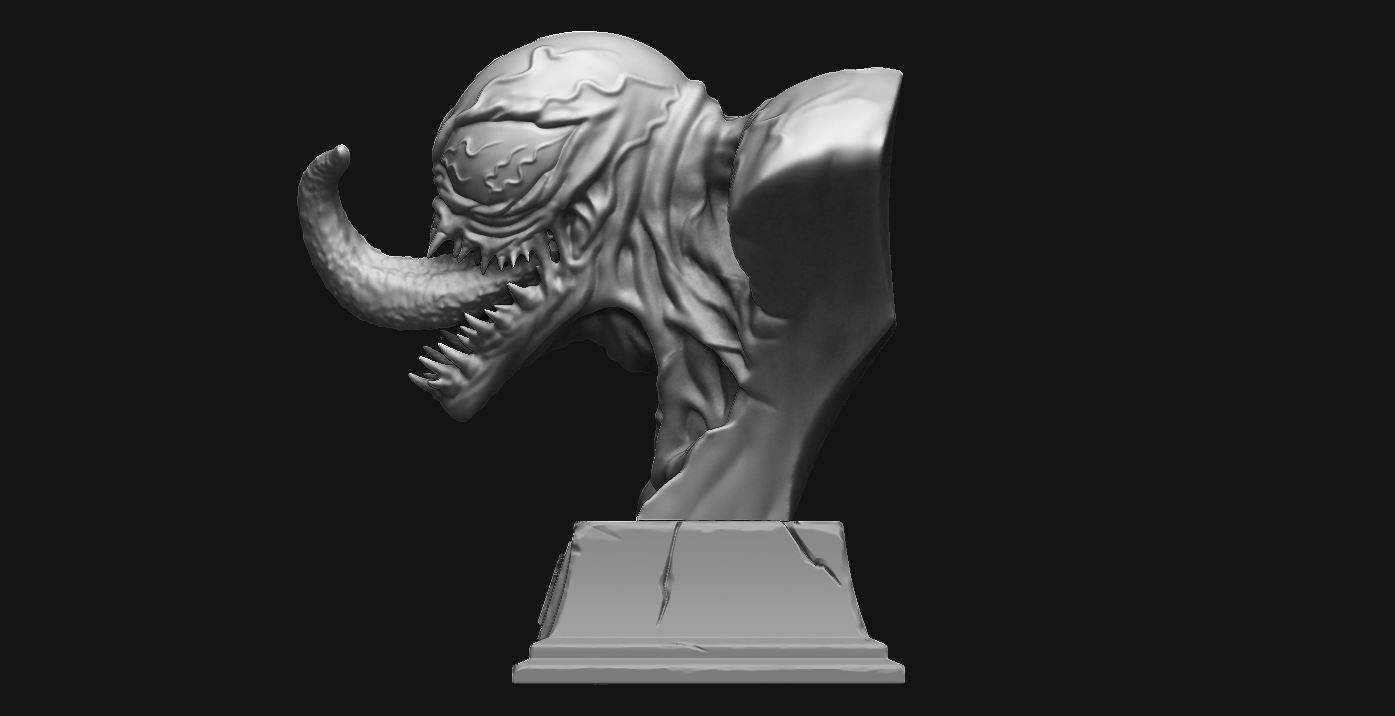 STL file Venom Bust - Marvel 3D print model 👤 ・3D printer design to ...