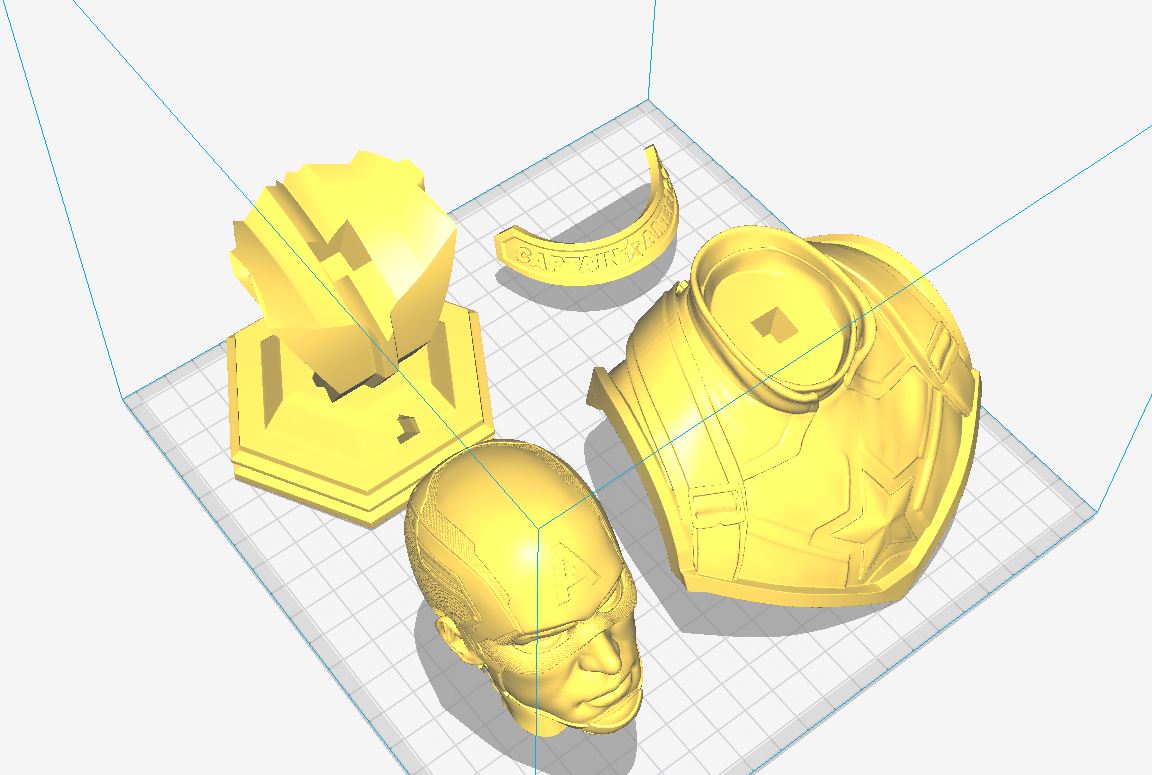 👤 Captain America bust with Helmet - Infinity War - Endgame - Marvel ...