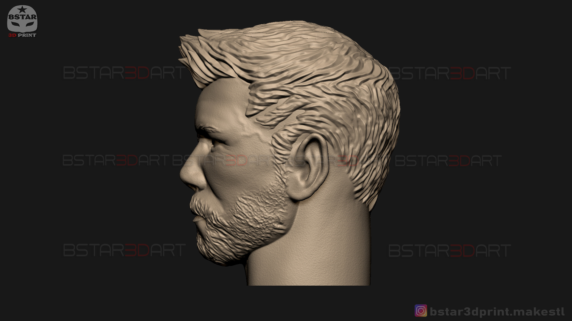 🦸 Thor Head - Chris Hemsworth - Avenger - Infinity War 3D print model ...