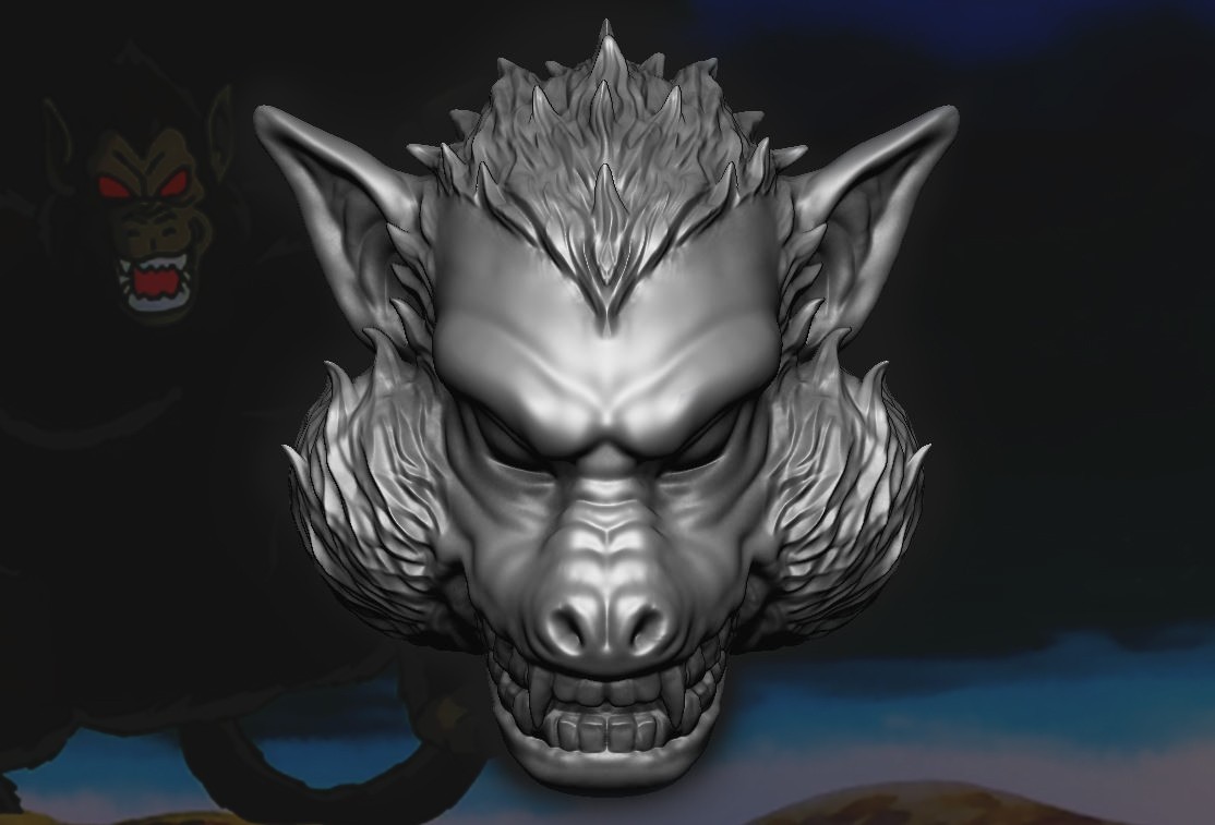 STL file Kong Head - Oozaru - Dragon ball Z 🐉 (OBJ)・3D print object to ...