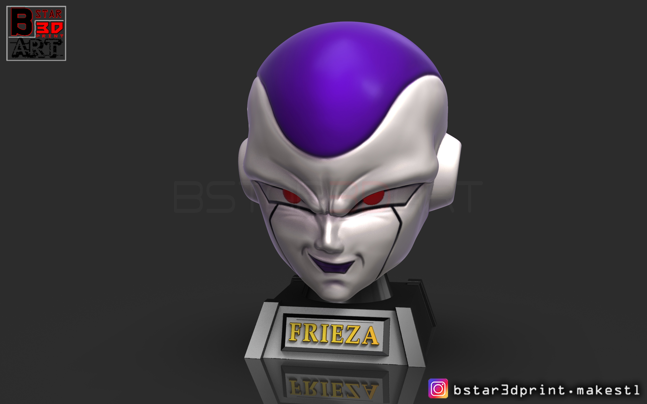 🐉 frieza Mask - Frieza Head - Dragon ball cosplay/Decor・ STL File for ...