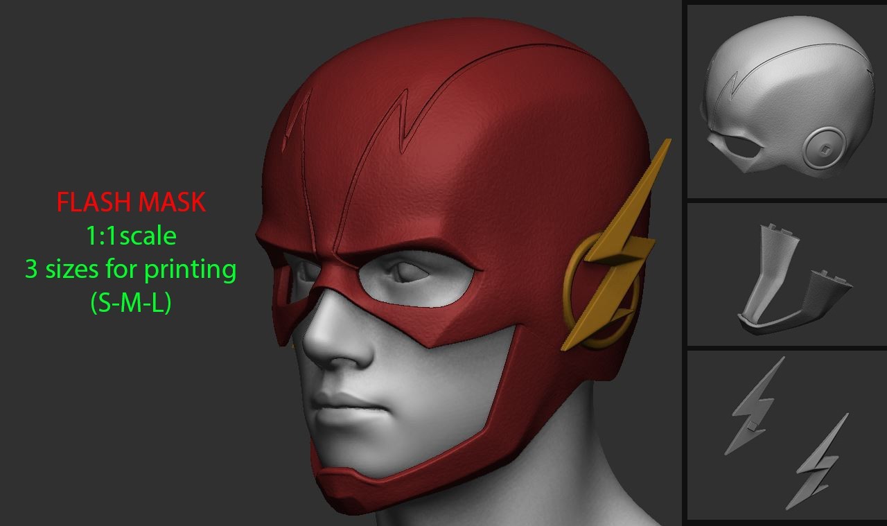 STL file Flash Helmet - Justice League 🪖・3D print design to download・Cults