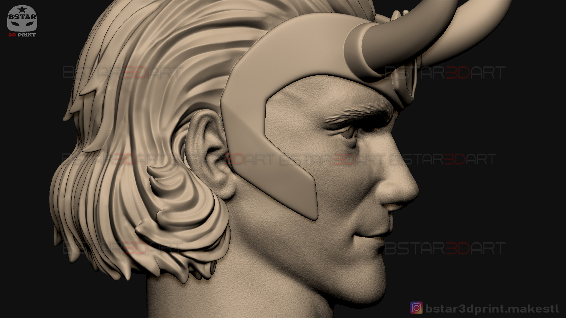 🎨 Loki Head - Tom Hiddleston - Loki TV series 2021 - High Quality 3D ...