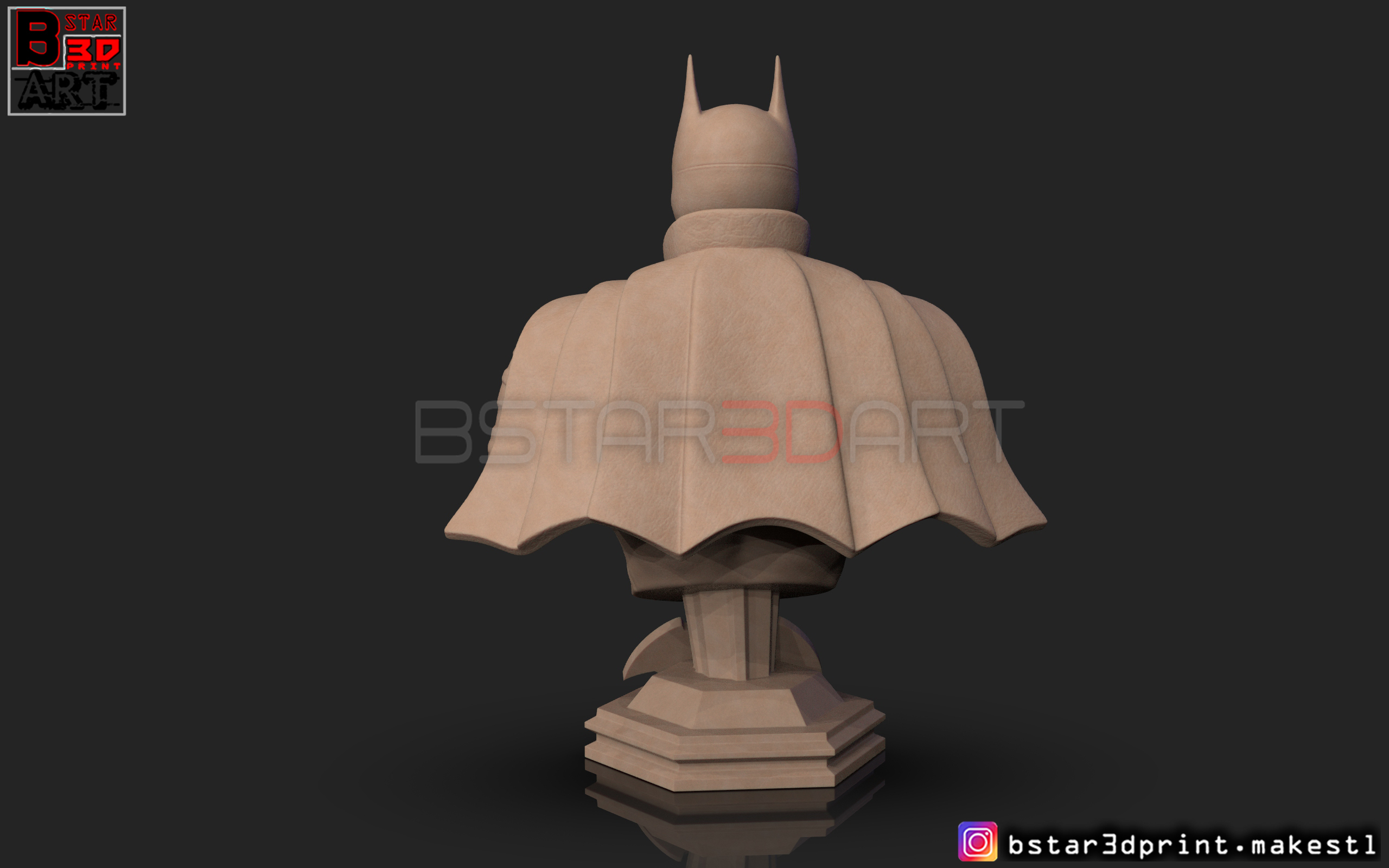 STL file Batman Bust 2021 - Robert Pattinson - DC comic 👤 ・Model to ...