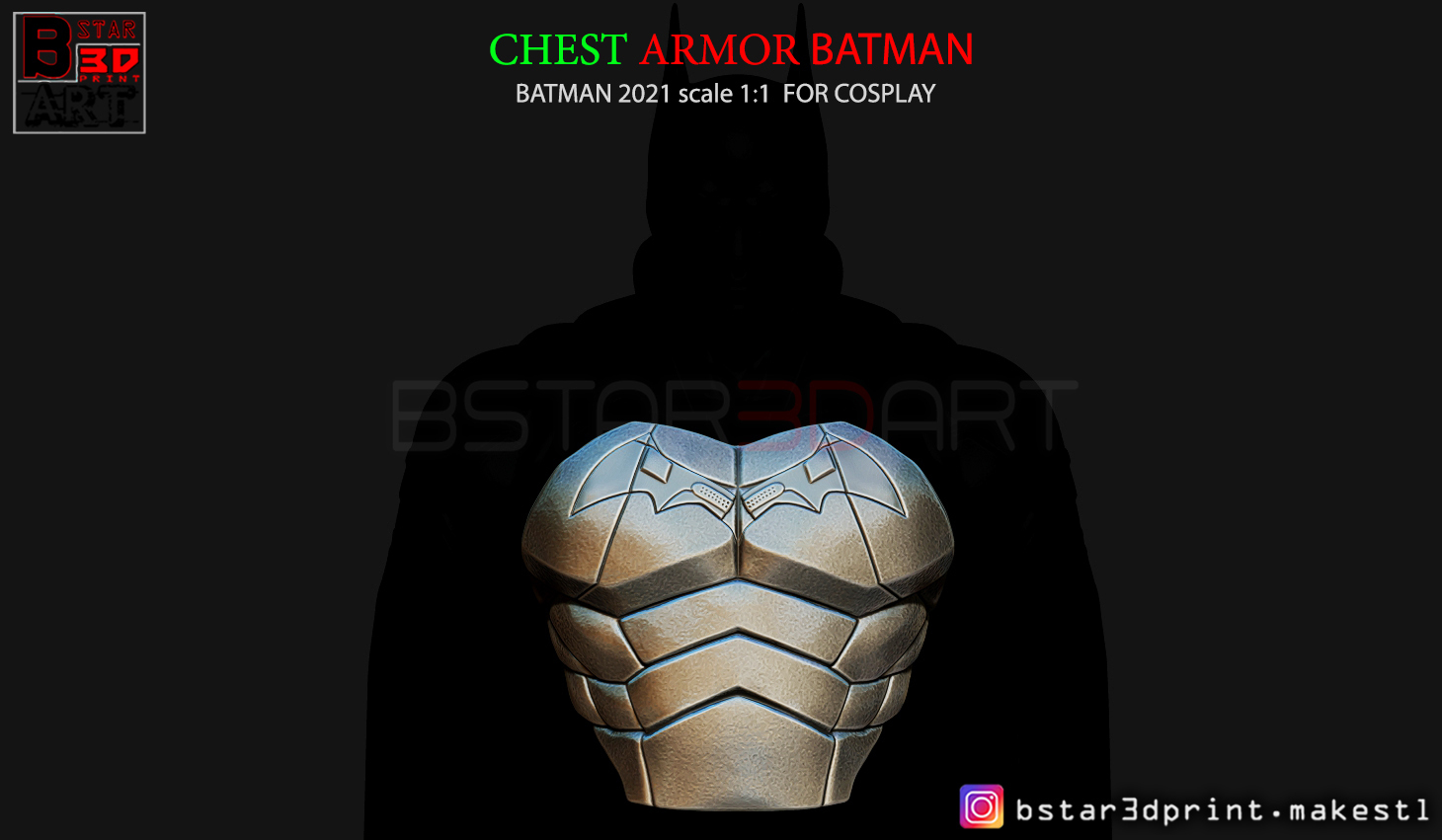 👫 Batman Chest Armor - Batman 2021 - Robert Pattinson・ STL File for ・Cults
