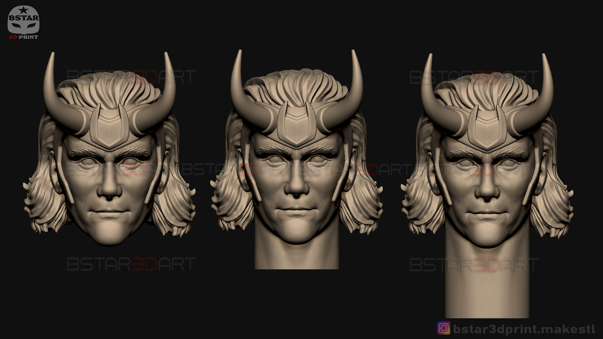 🎨 Loki Head - Tom Hiddleston - Loki TV series 2021 - High Quality 3D ...