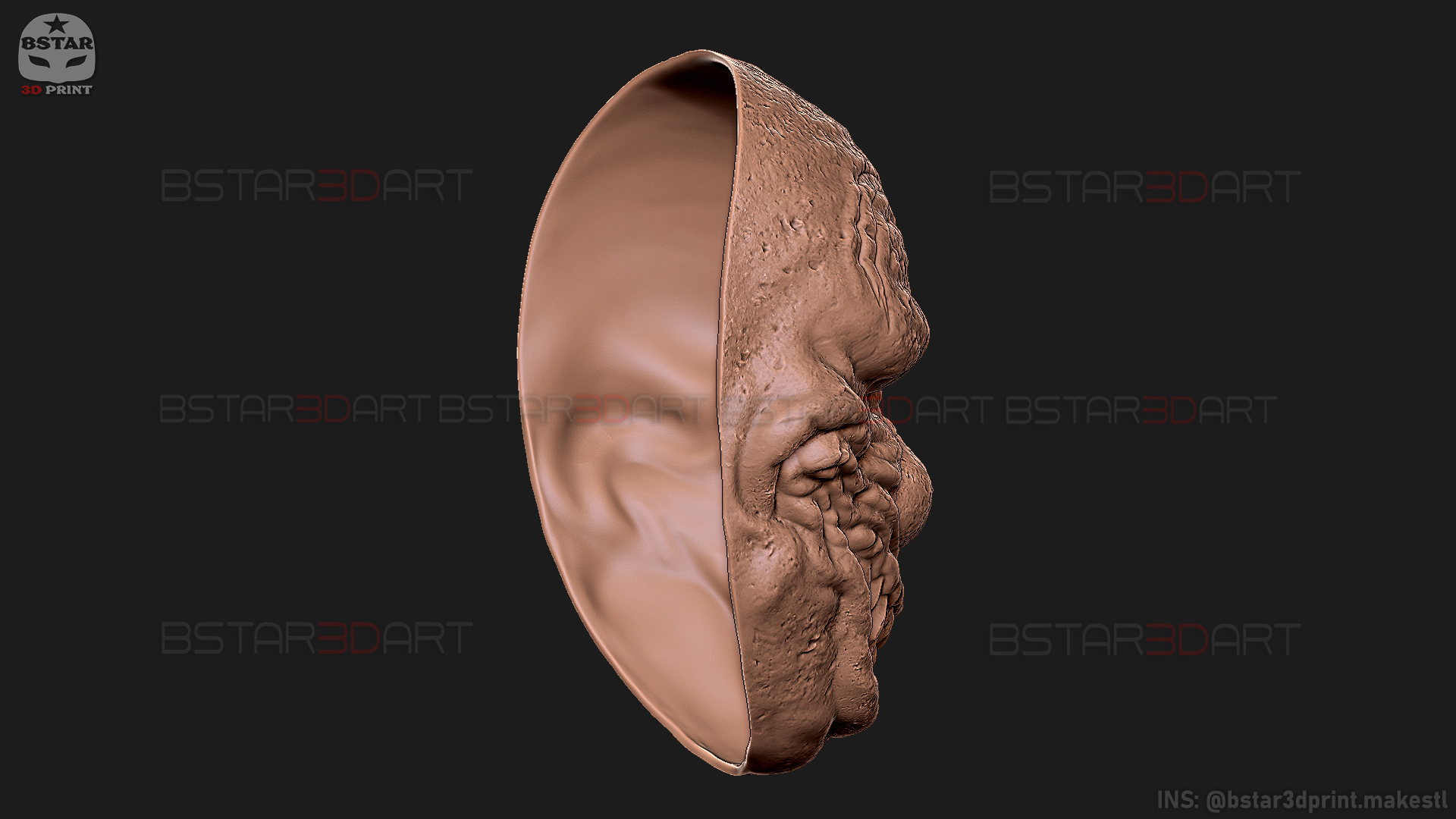 STL file Zombie Bloody Clown Mask - Scary Halloween Cosplay 3D print ...