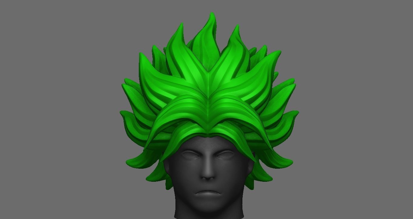 💇 Broly Hair - Dragon ball - For Cosplay・ STL File for ・Cults