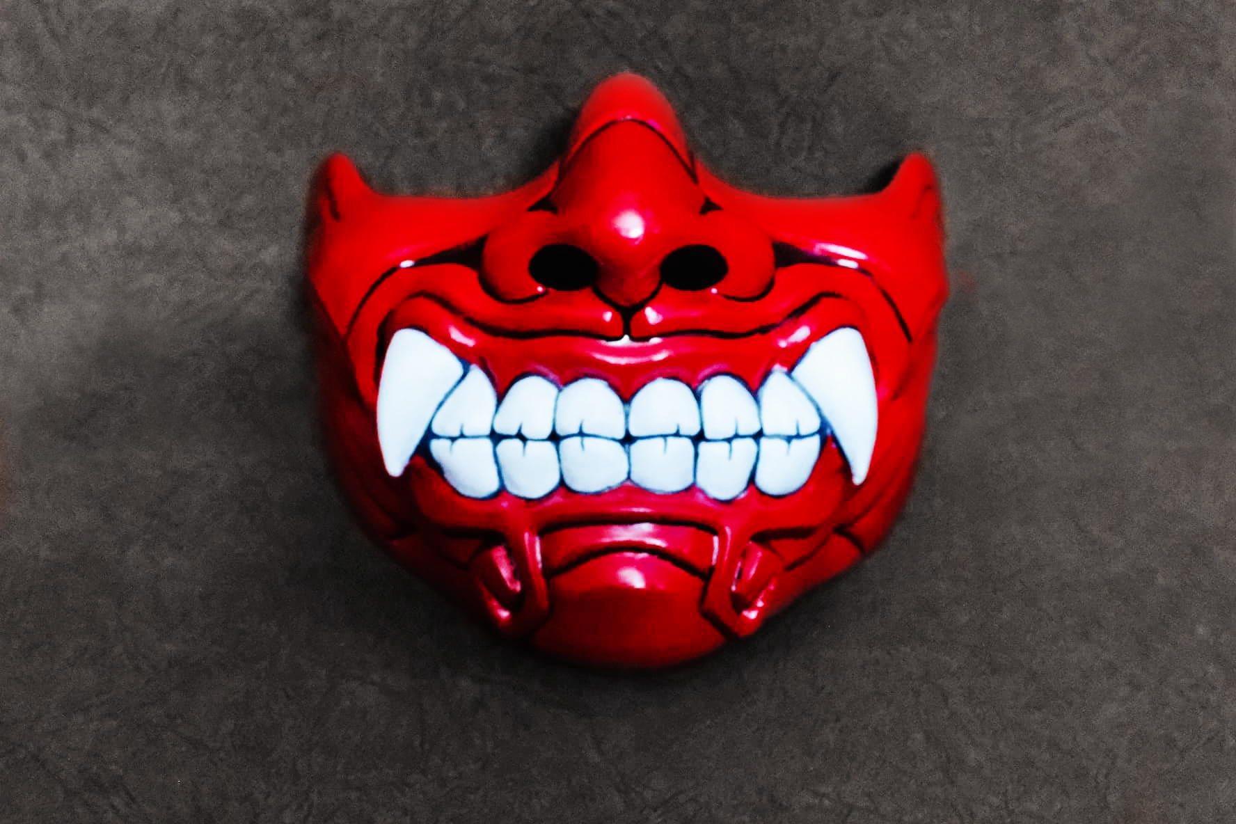 STL file Face Mask - Half Samurai Mask - Halloween Costume Cosplay 🗡️ ...