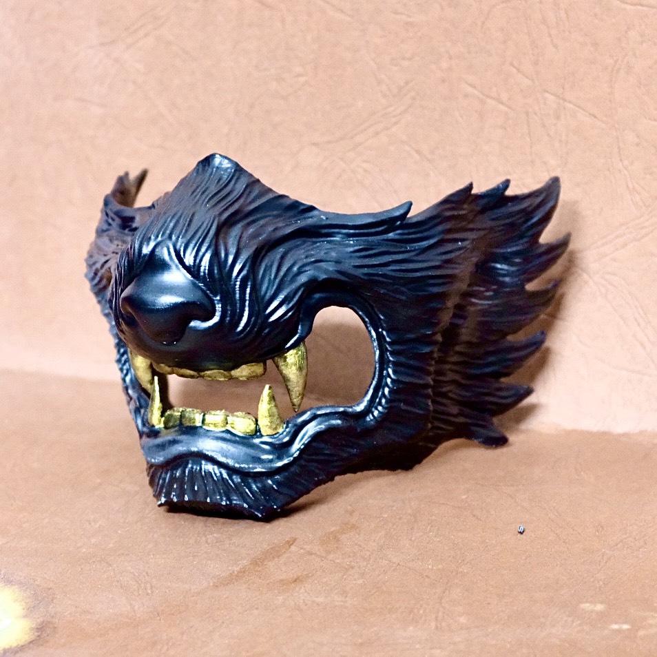 3D printed Wolf Face Mask Cosplay - High Quality Details 3D print model ...