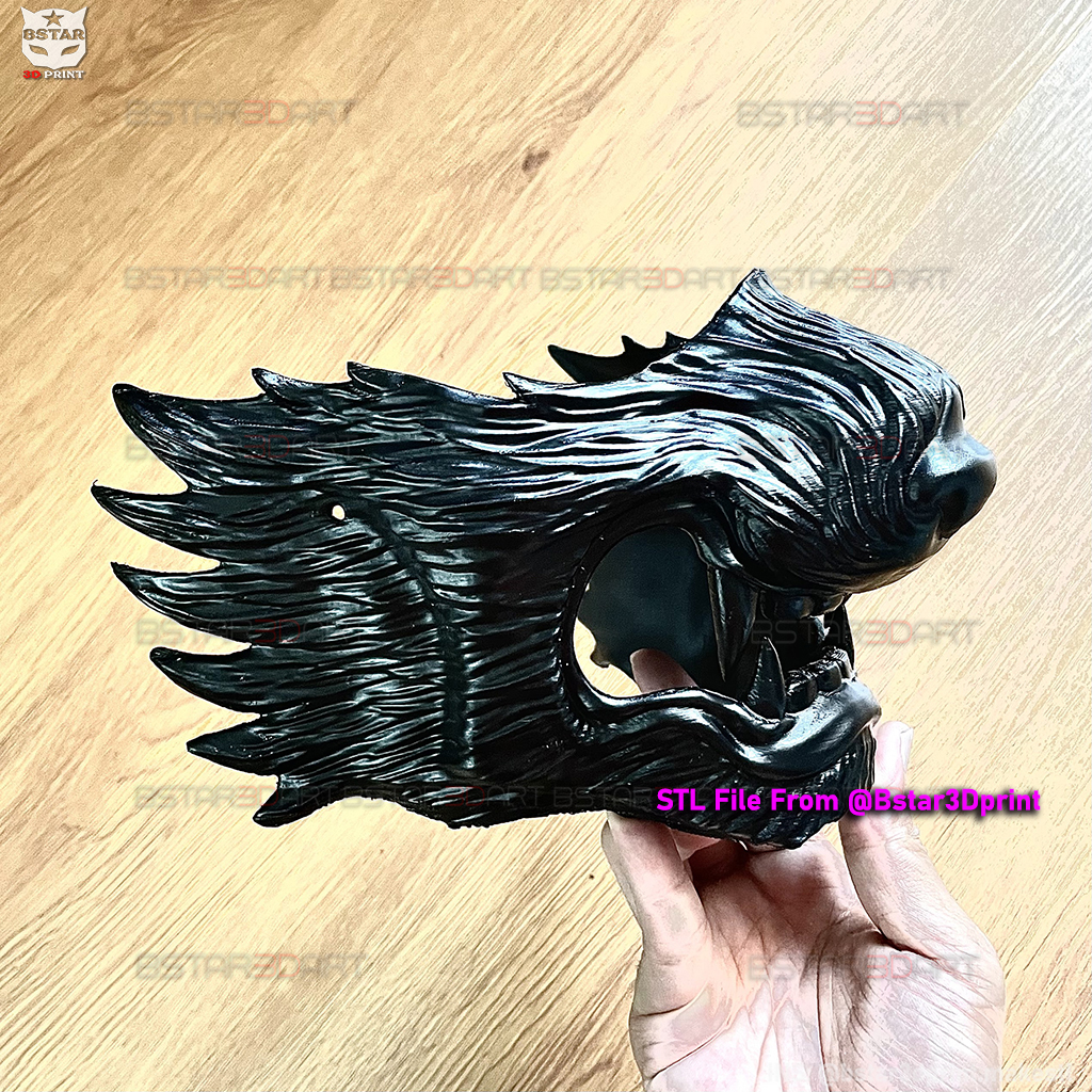 Работа Wolf Face Mask Cosplay - High Quality Details 3D print model ...