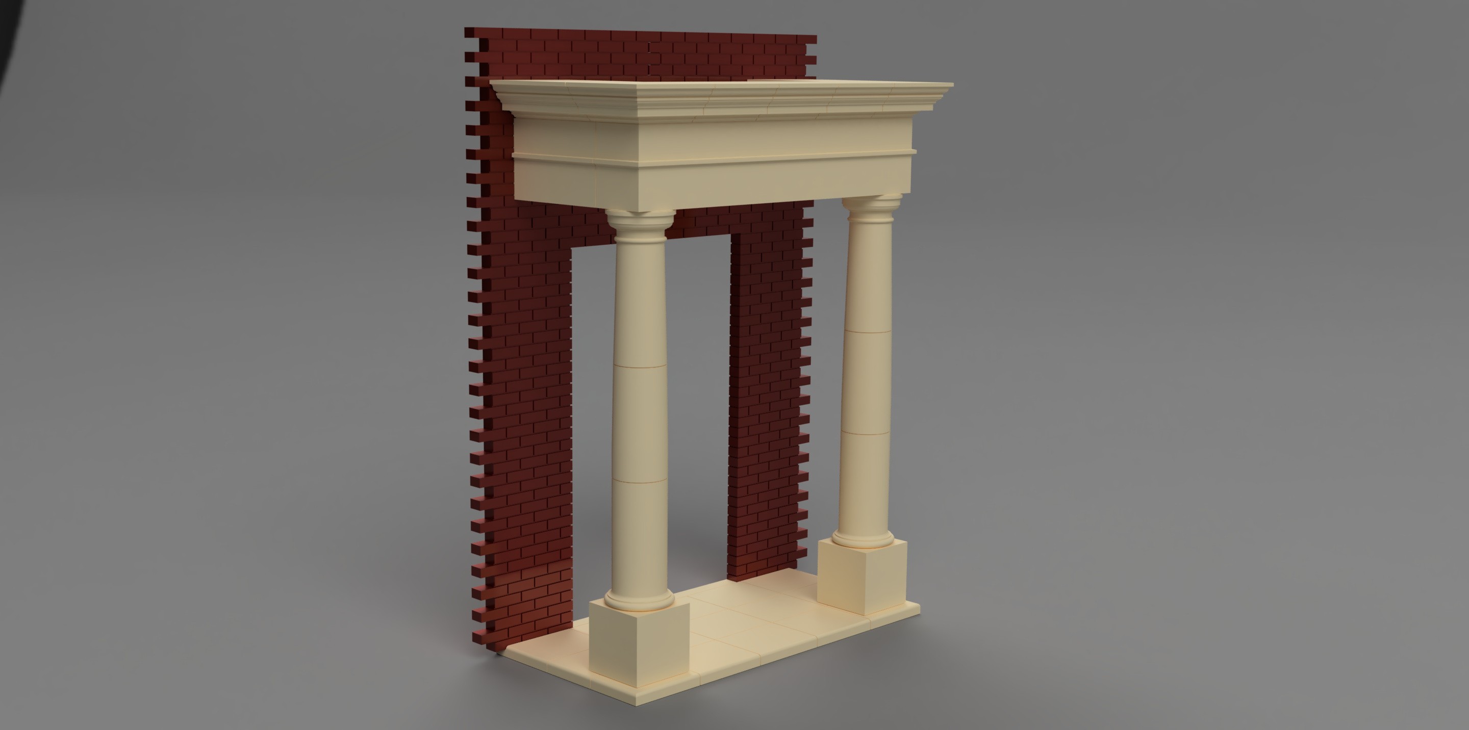 STL file Scale Model Portico - Architecture 🏗️ ・3D printable model to ...