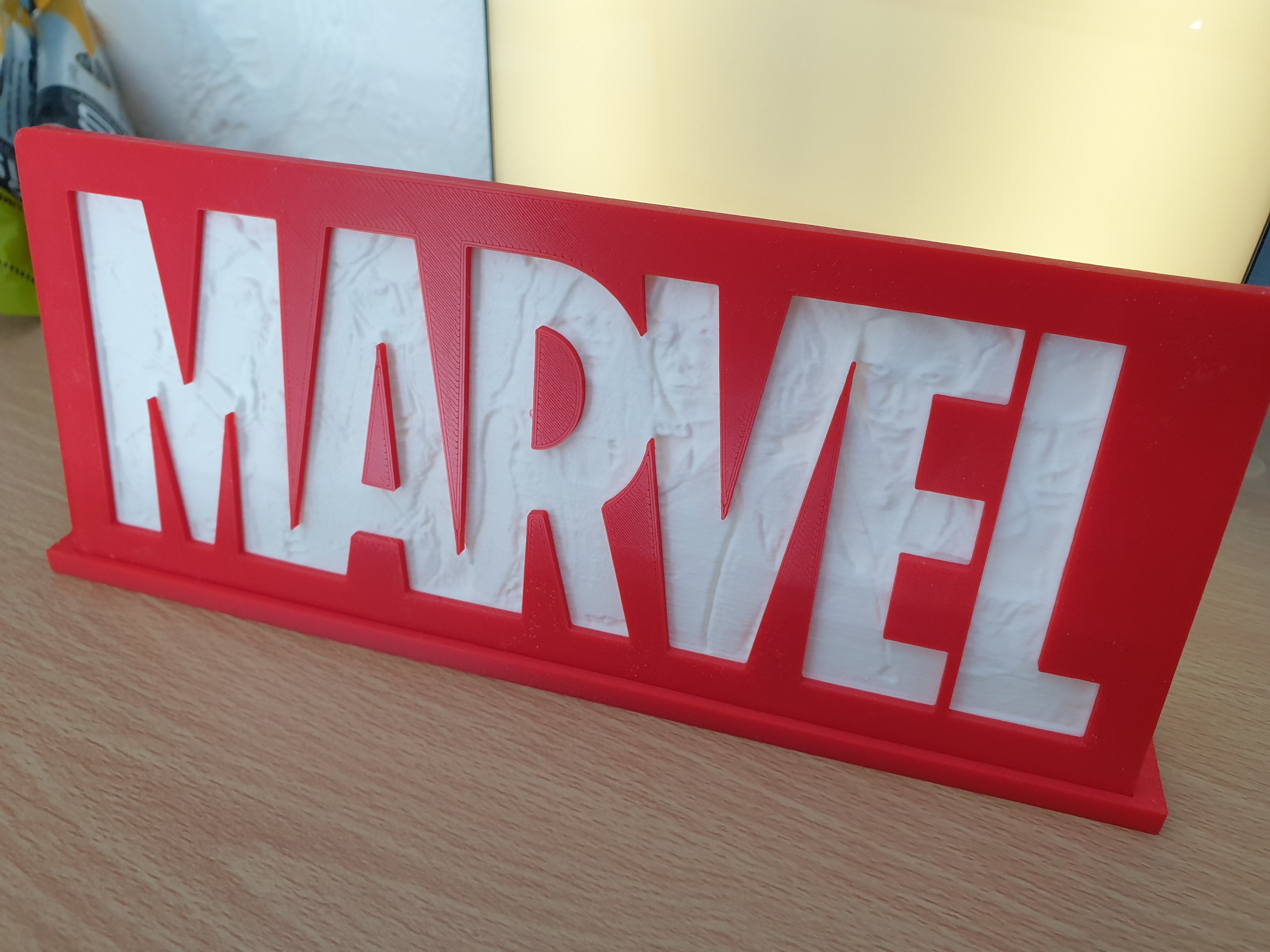 🎨 MARVEL LOGO LITHOPHANE - THE COMPLETE SET・ STL File for ・Cults