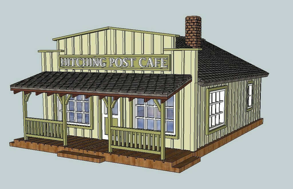 👴 HO Scale Old Western Cafe・Free 3D File for ・Cults