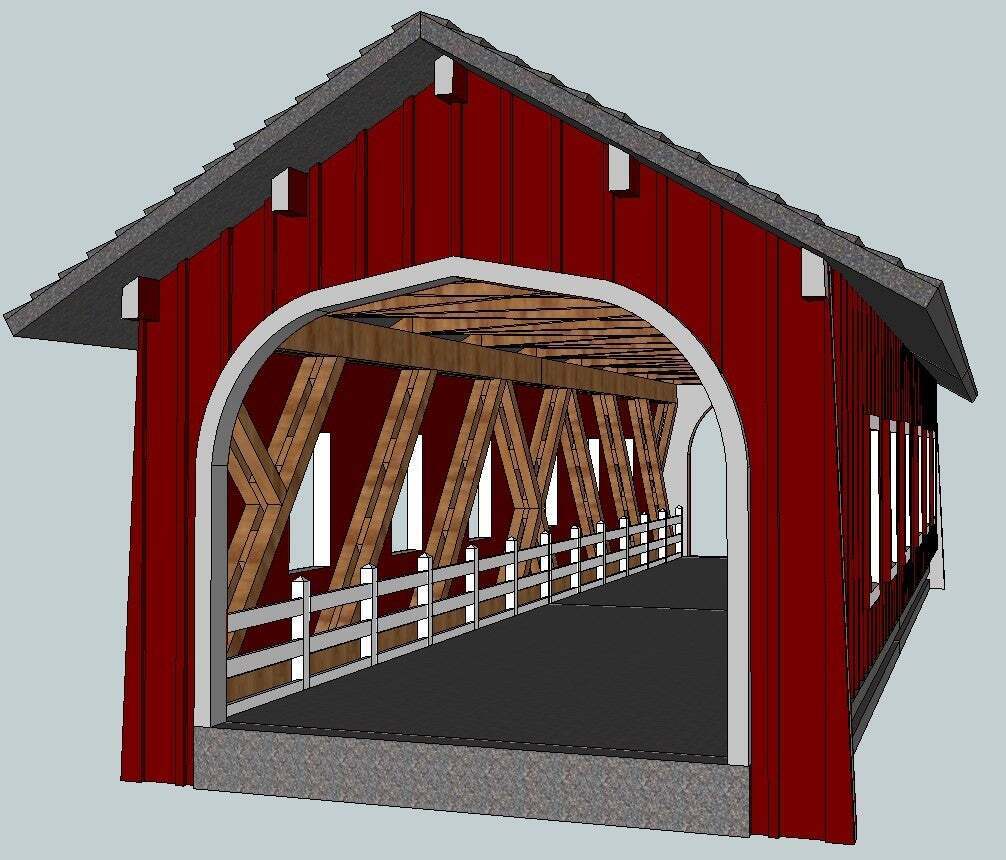 🦶 60 Foot Covered Bridge・Free STL File for 3D printing・Cults