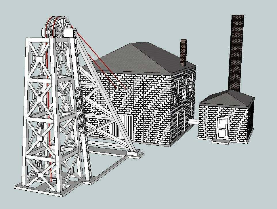🏛️ HO Scale Coal Pit Head・Free STL File for 3D printing・Cults