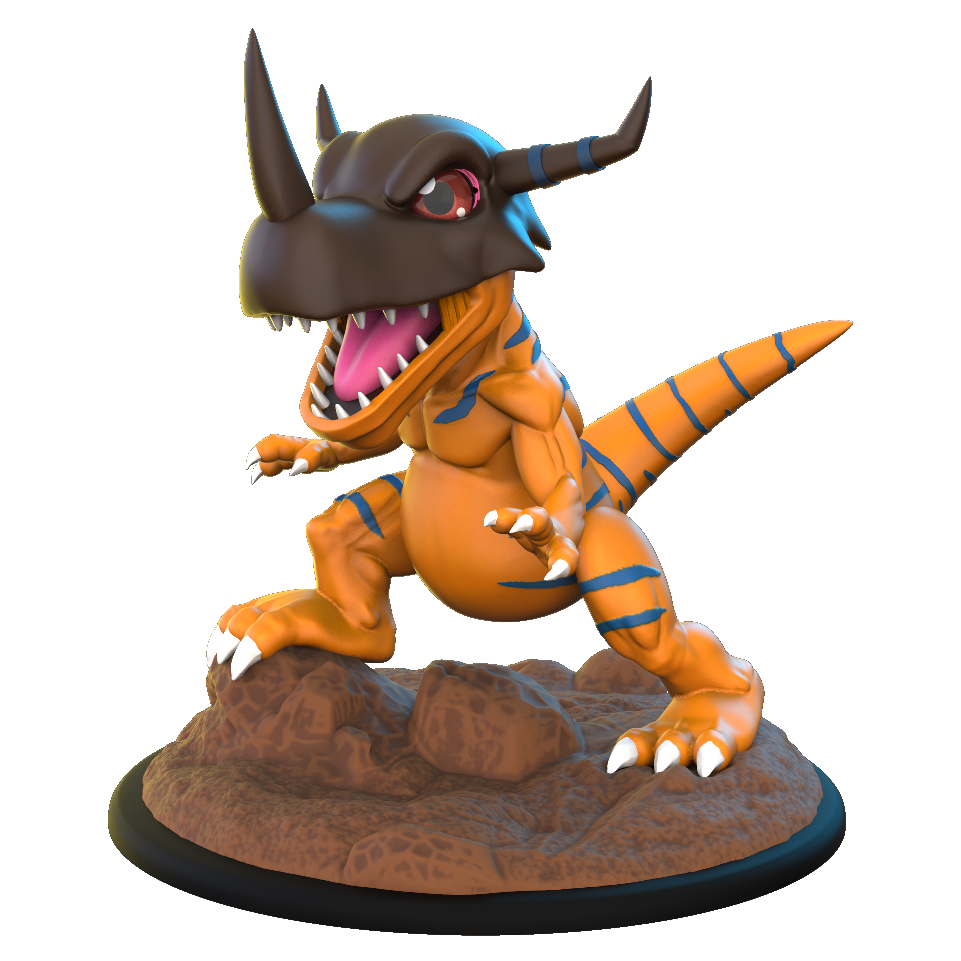 Archivo OBJ Greymon Digimon 🐉 ・Modelo de impresión 3D para descargar・Cults