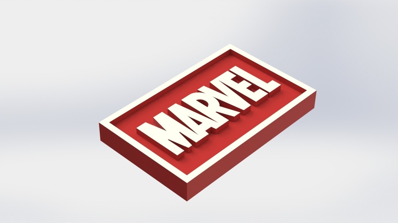 Free STL file Marvel Logo Badge 📛・3D print object to download・Cults