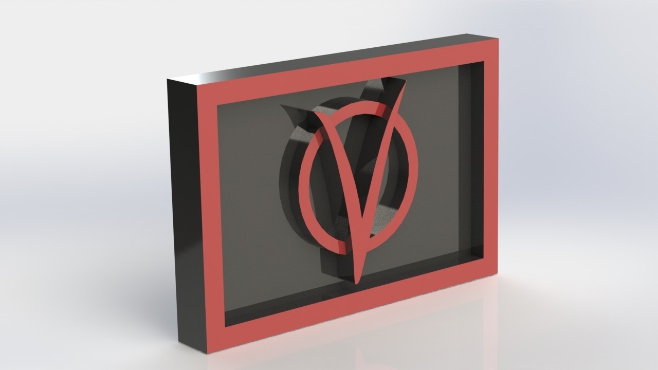 Free STL file Badge V for Vendetta Logo 📛・3D print design to download・Cults