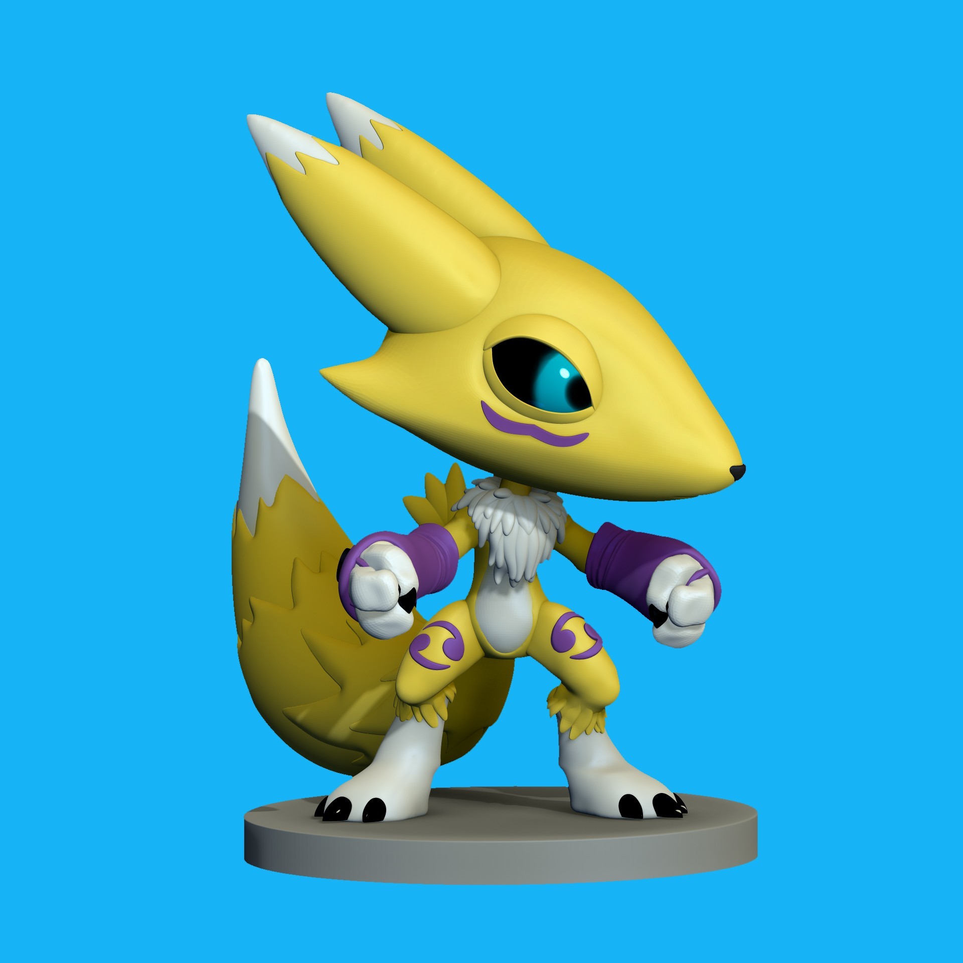 OBJ file Renamon Digimon 🐉 ・3D printer model to download・Cults