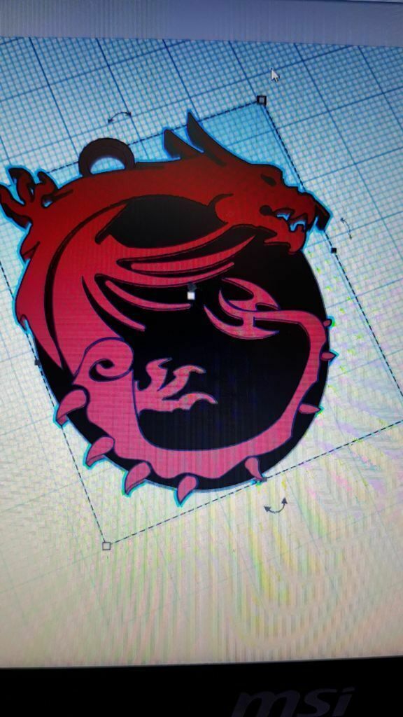🐉 Msi Dragon Keychain・Free STL File for ・Cults