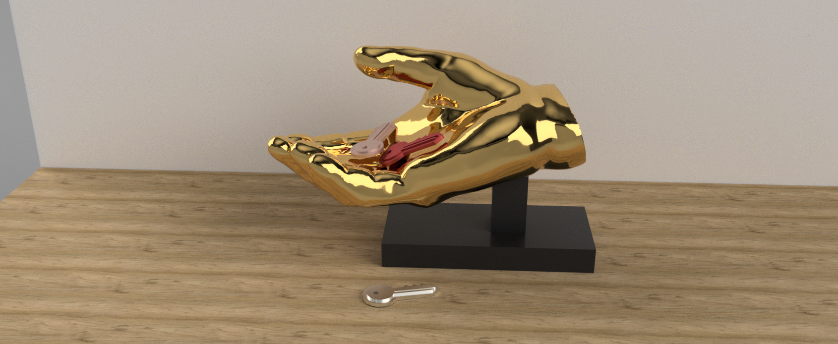 STL file FLOATING HAND KEY HOLDER HIGH DETAIL ・Design to download and ...