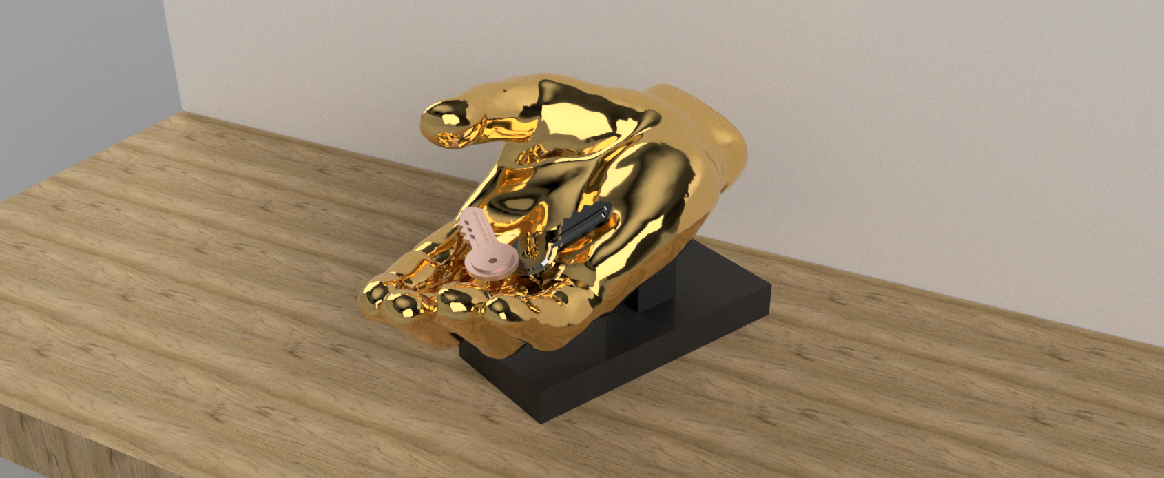 STL file FLOATING HAND KEY HOLDER HIGH DETAIL ・Design to download and ...