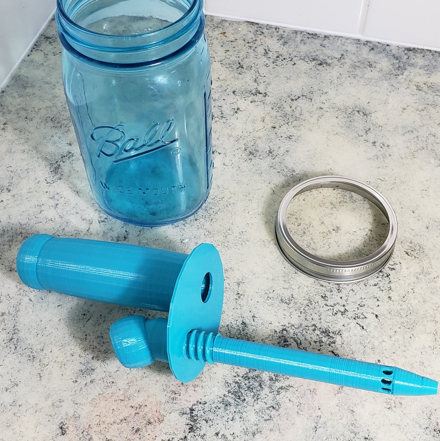 🫙 Mason Jar Water Pipe Bong・ STL File for ・Cults