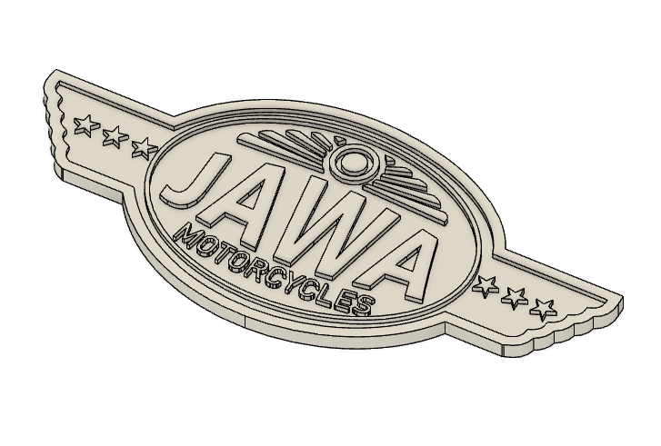 STL file Jawa Logo Motorcycle (2 colors) / Logo Jawa Moto (2 colors) 🏍️ ...