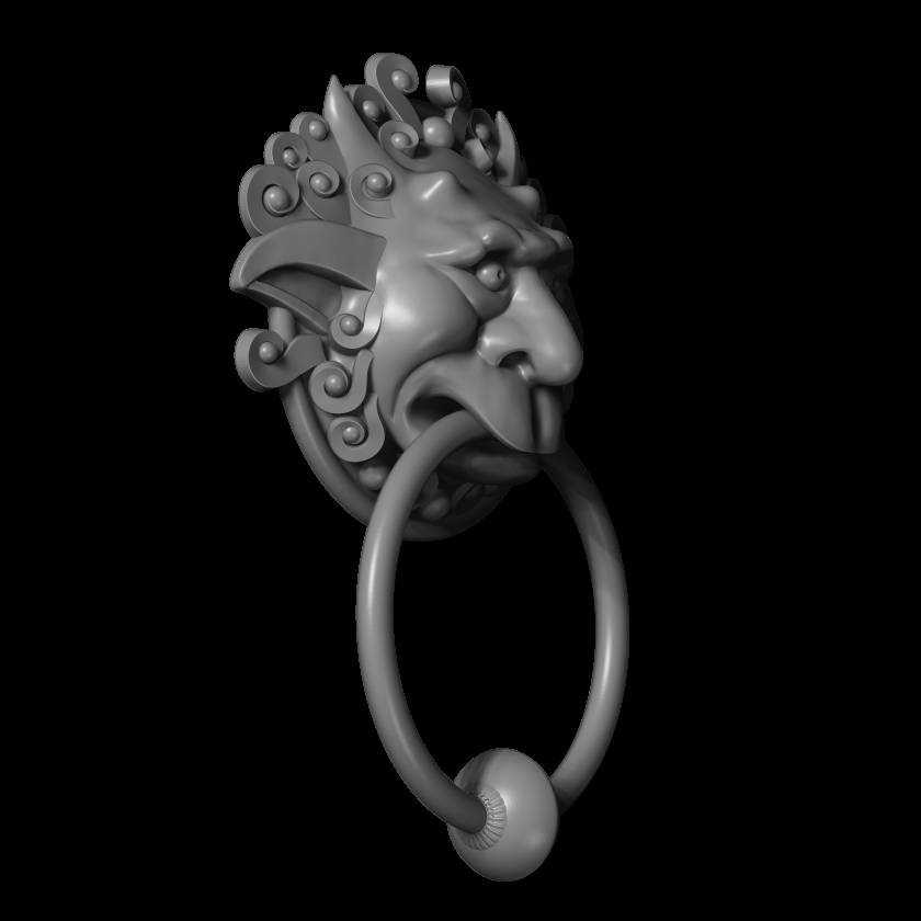🚪 Detailed Labyrinth Door Knocker Set・ 3D File for ・Cults