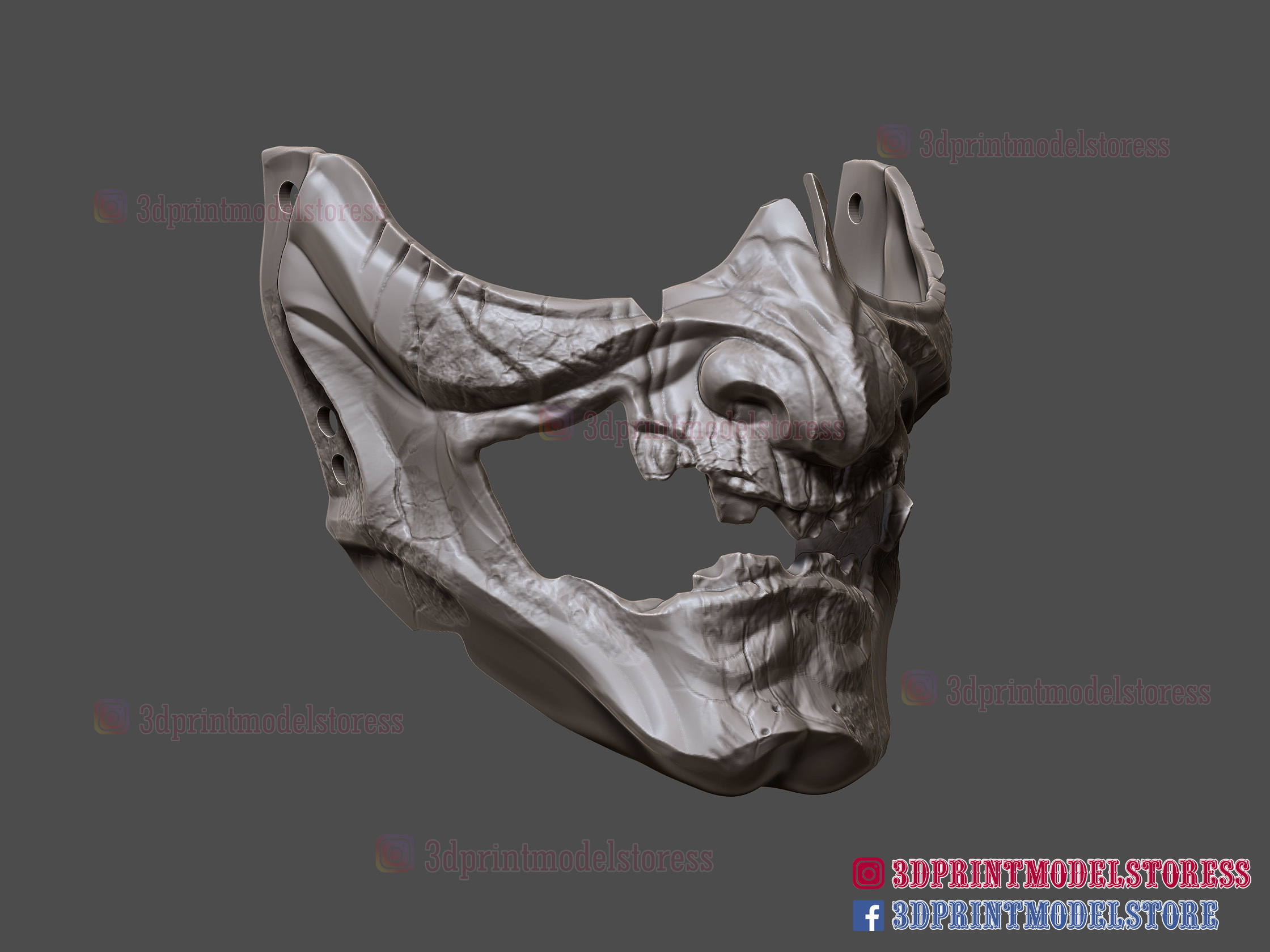 3D file Ghost of Tsushima Skeletal Vengeance Mask - Japanese Oni ...