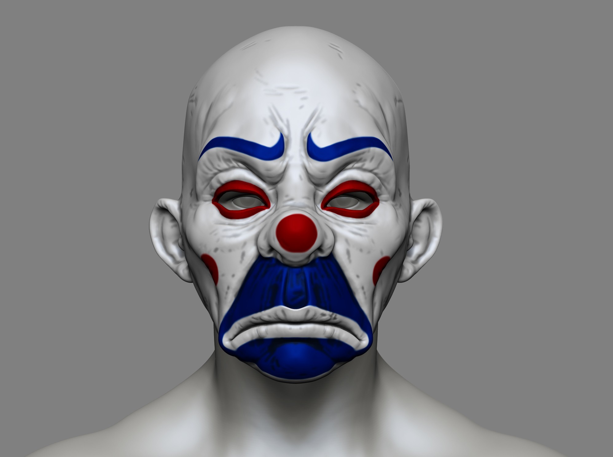 🤡 Clown Mask Dark Knight Cosplay Halloween Helmet STL File・ 3D File for ...