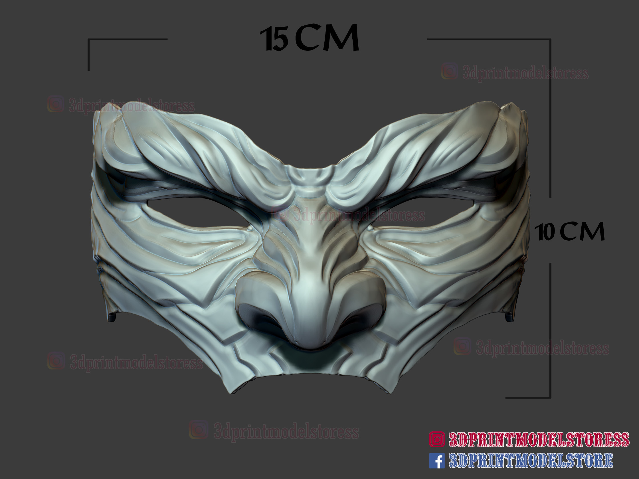 👻 Ghost of Tsushima Half Mask - Oni Mask - Sakai Japanese Samurai ...