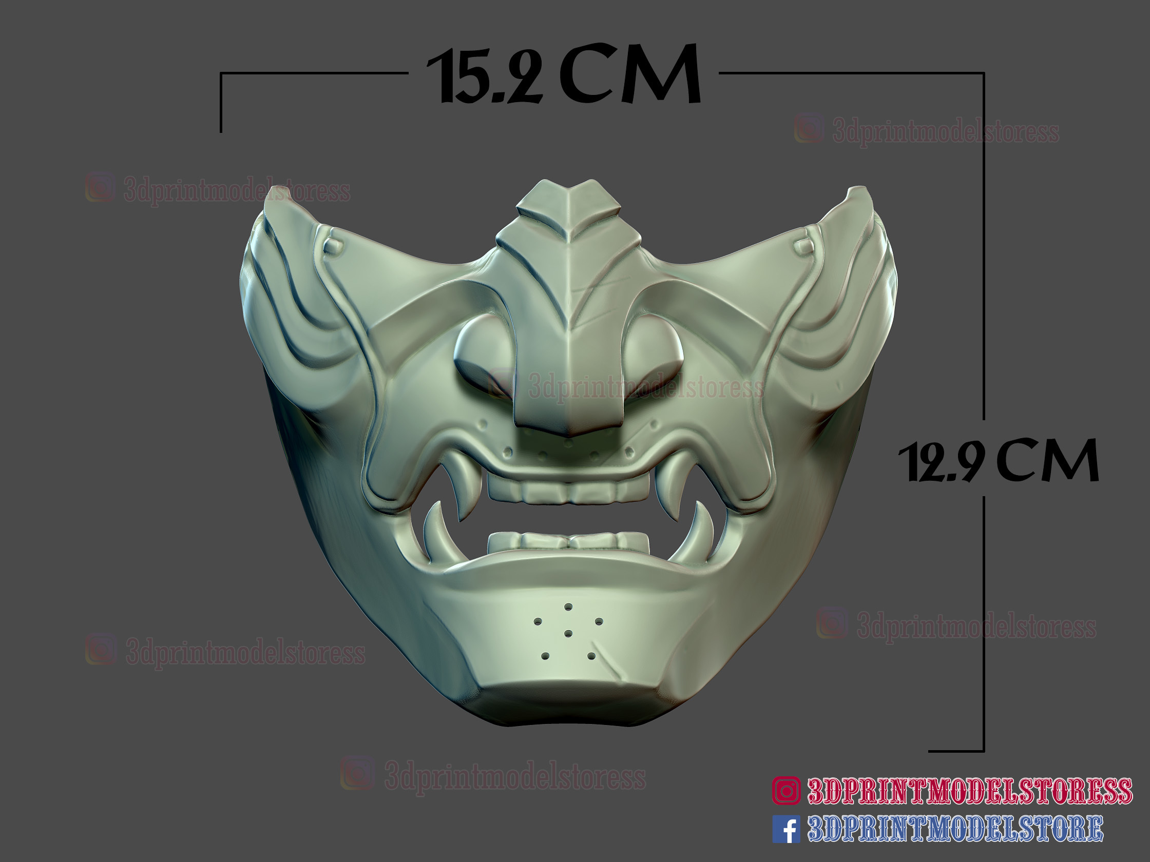 👻 Ghost of Tsushima - Oni Samurai Ghost Mask・ 3D File for ・Cults